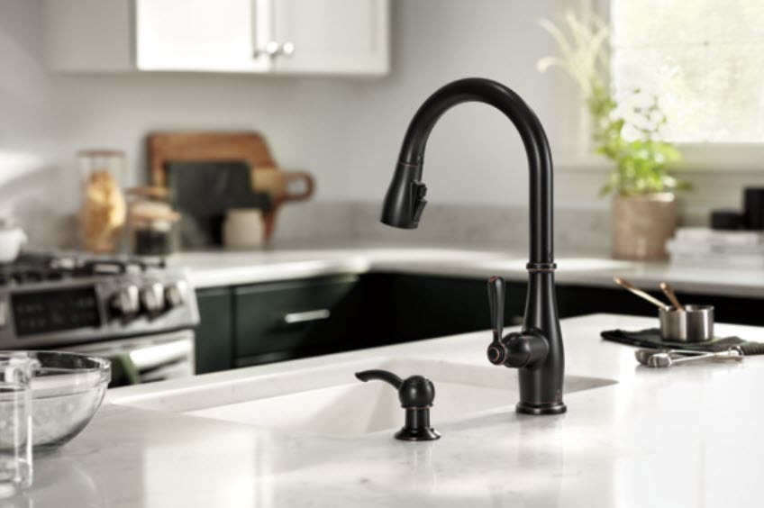 Products | D7042, Delta Faucet, Peerless P7965LF-OB Elmhurst Pull-Down ...